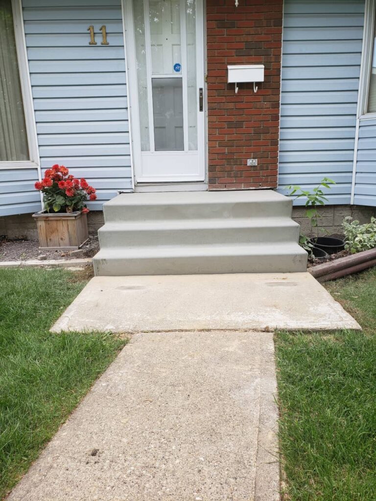 Precast Step Installation - Precast Steps Edmonton